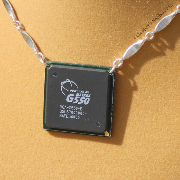 Computer Chip Necklace - Etsy