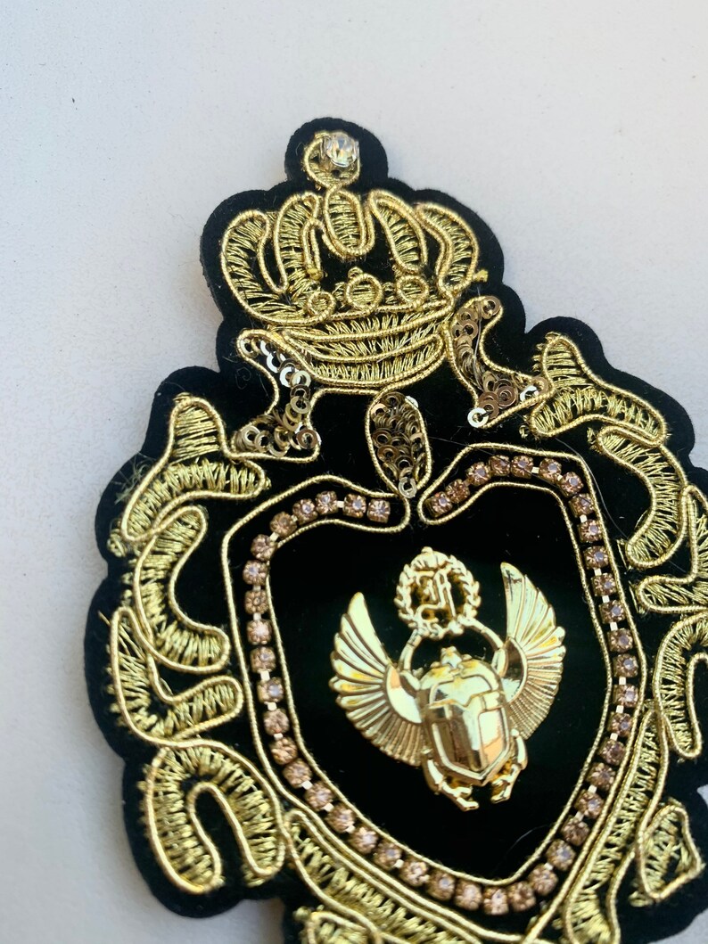 Gold Sew on Crown Patch Royal Patch Embellished Patchwork - Etsy