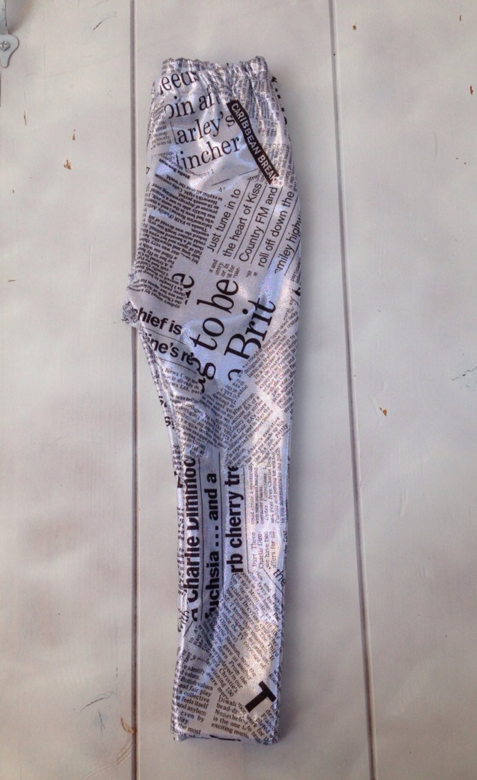 Newspaper Print Leggings Metallic Leggings Baby Leggings | Etsy