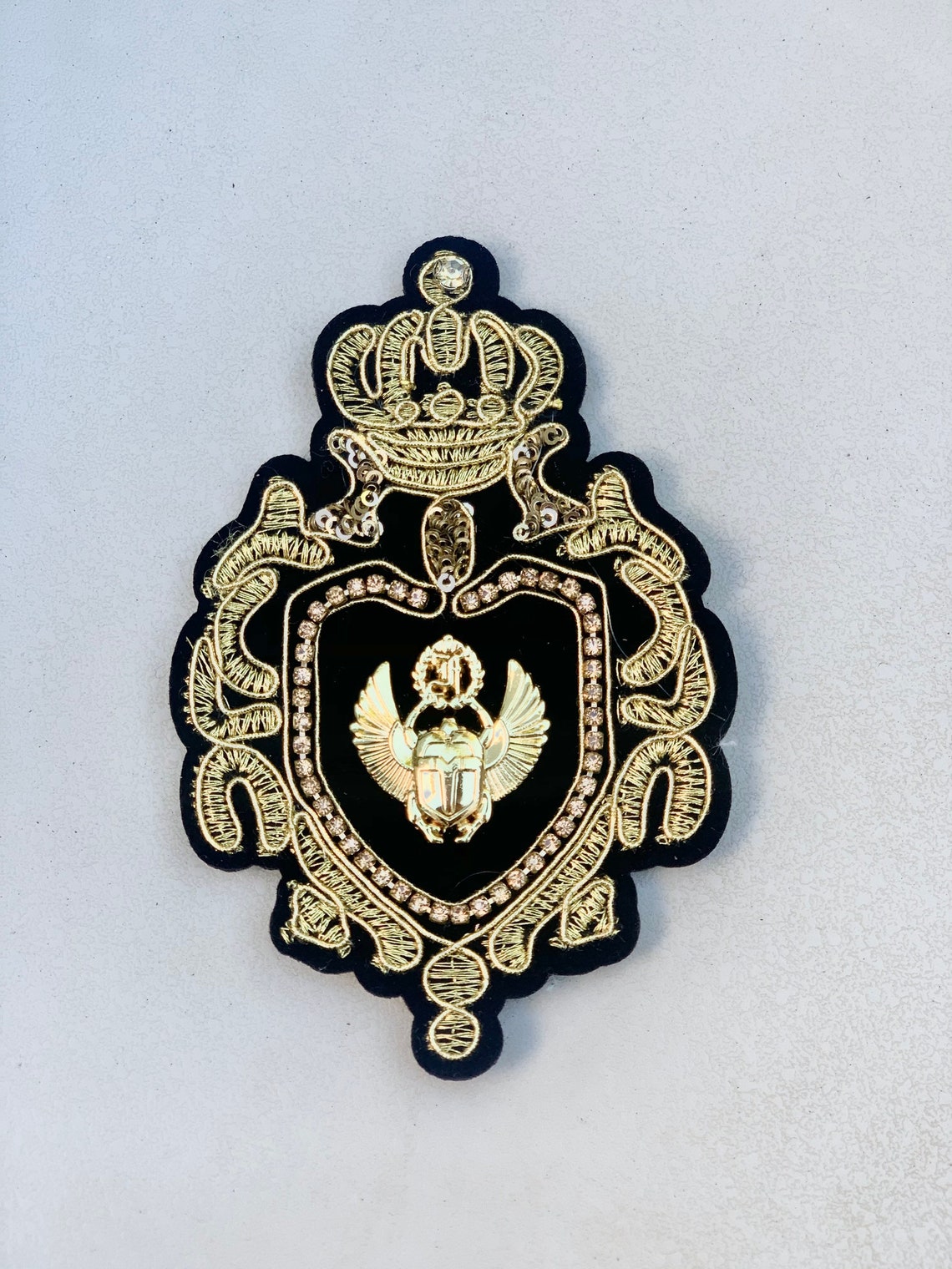 Gold Sew on Crown Patch Royal Patch Embellished Patchwork - Etsy