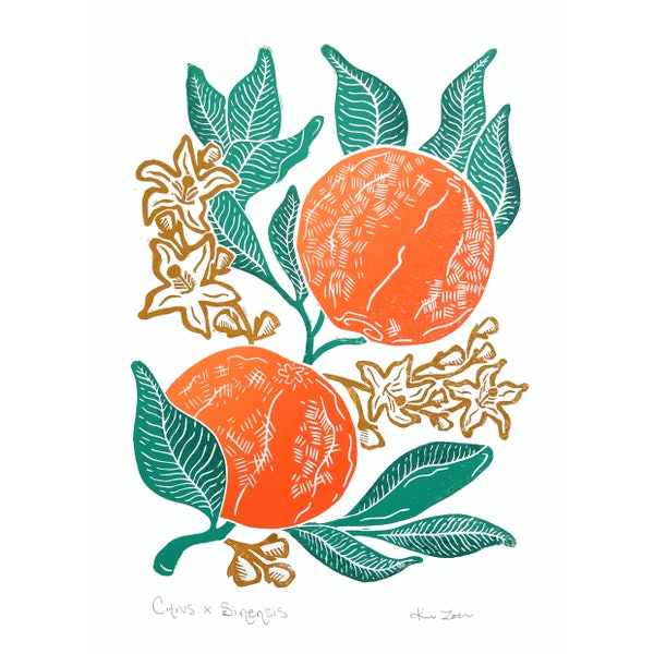 Linocut Art Print - Etsy