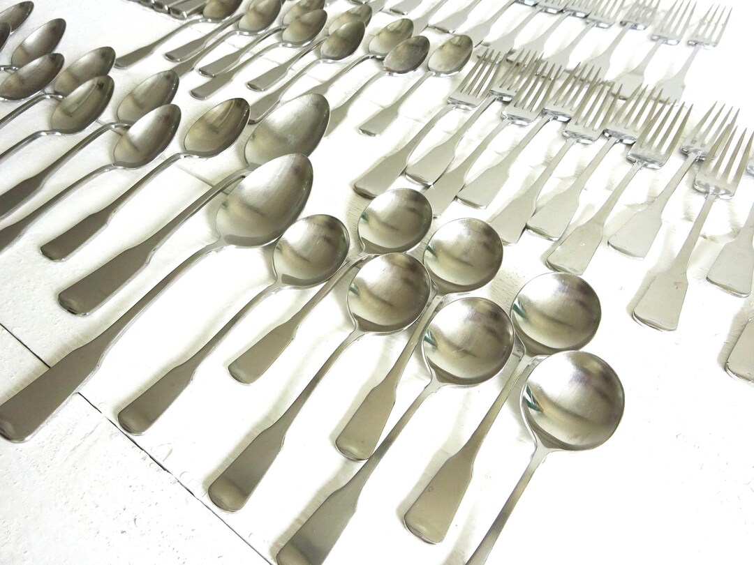 Vintage Oneida Cube American Colonial 77-piece Stainless Flatware - Etsy