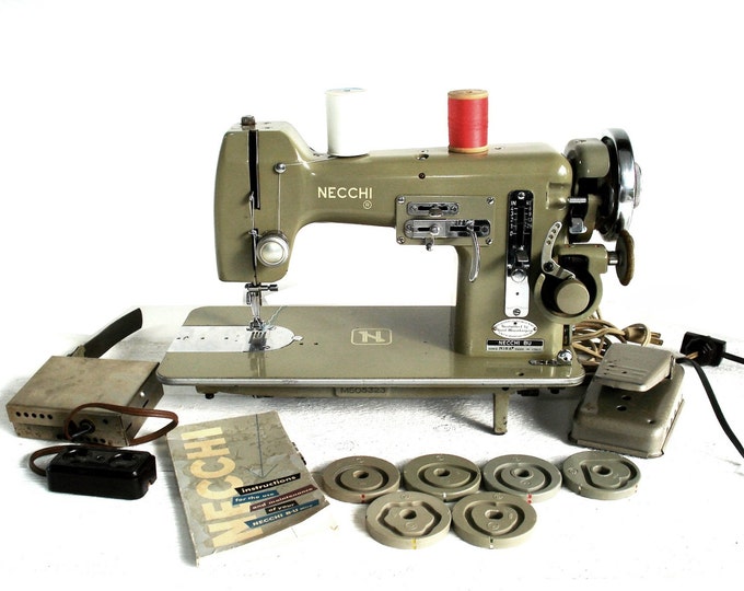 Vintage Sewing Machine Necchi Bu Mira Sewing Machine Pattern Cams and ...