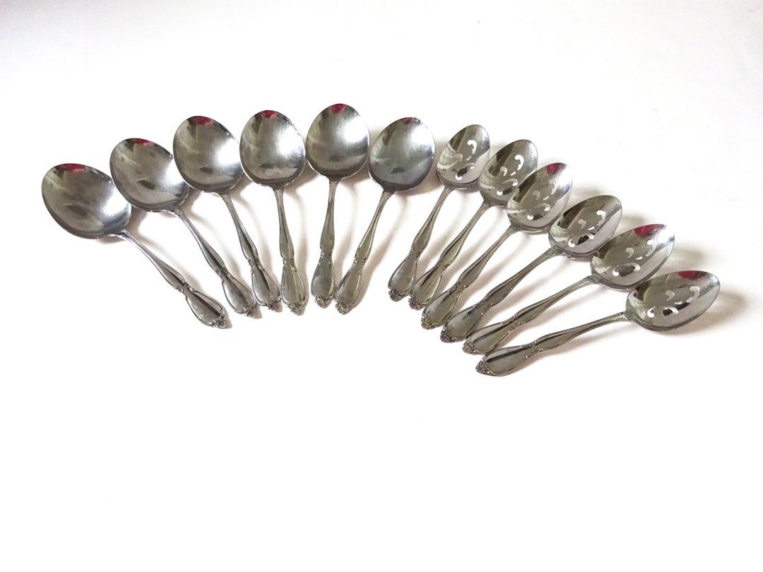 Vintage Oneida Community Stainless Chatelaine Serving Spoons-sold ...