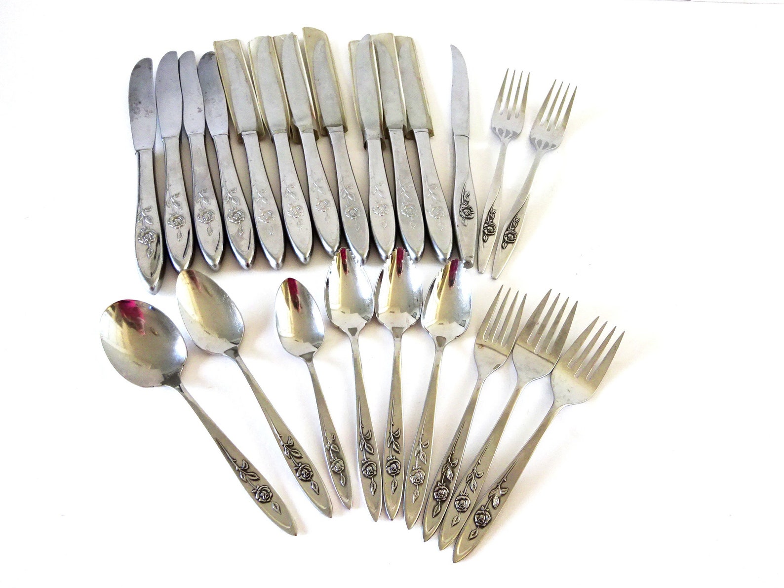 Vintage Oneida Community My Rose/true Rose Stainless Flatware - Etsy