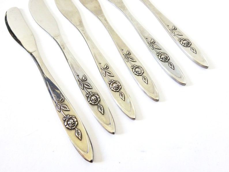 Vintage Oneida Community My Rose Stainless Flatware Butter - Etsy