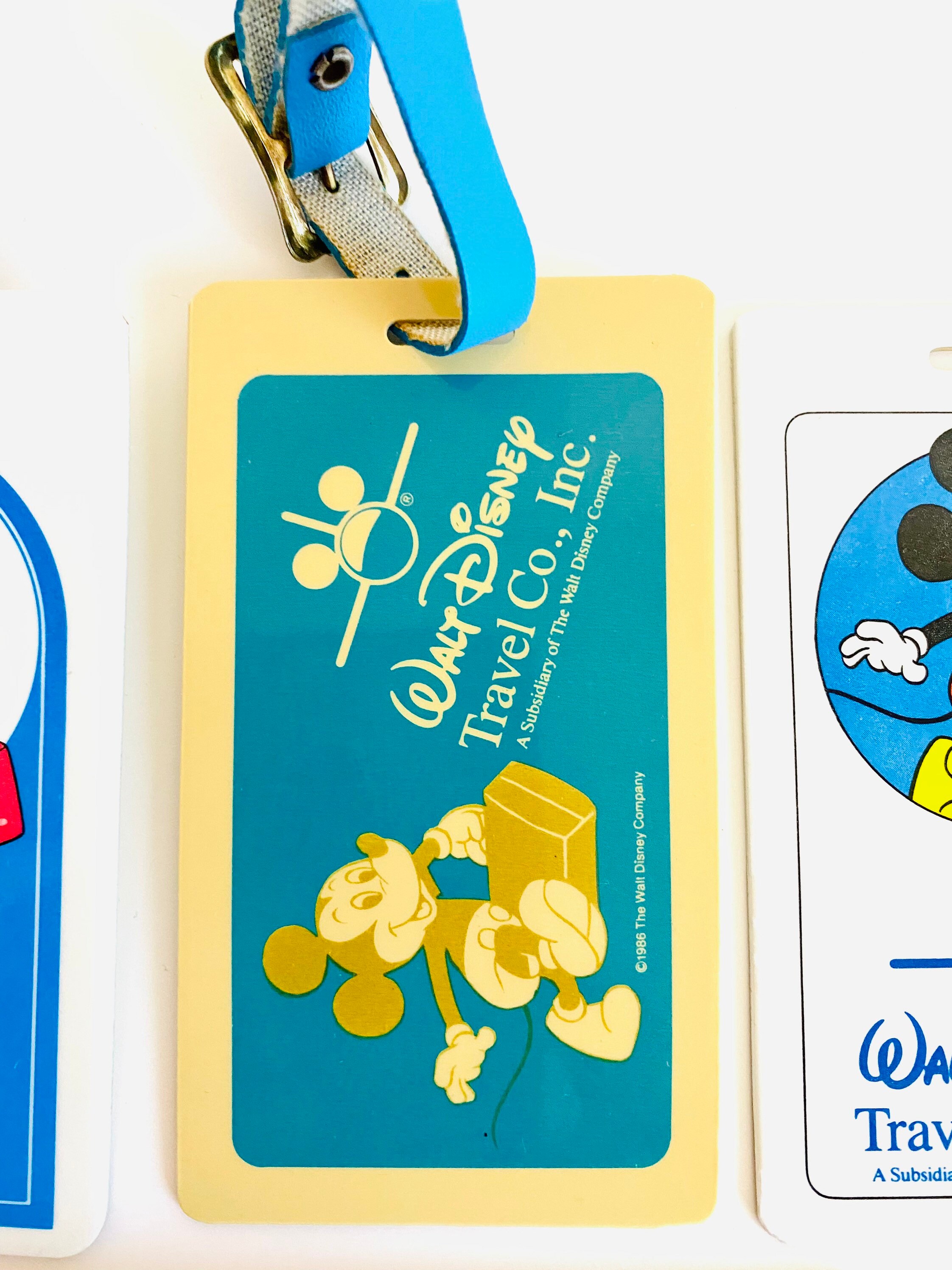 80s DISNEY Luggage Tags Walt Disney Travel Company Set of 4 - Etsy