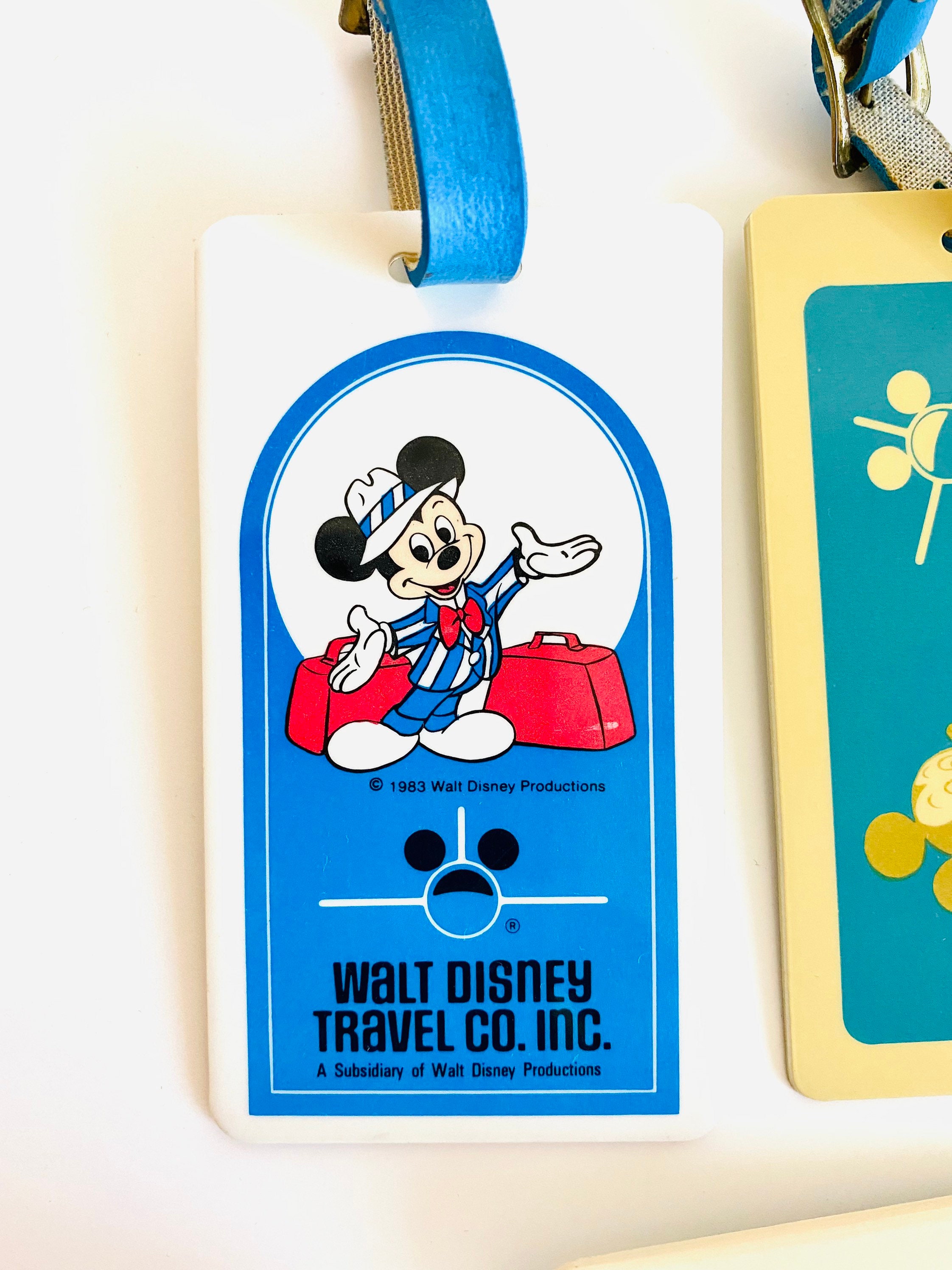 80s DISNEY Luggage Tags Walt Disney Travel Company Set of 4 - Etsy