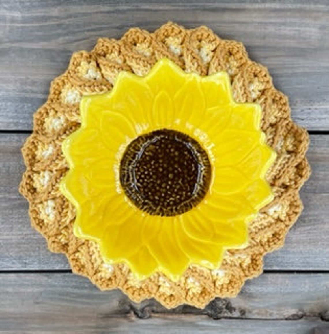 Sunflower Trivet Crochet Pattern - Etsy