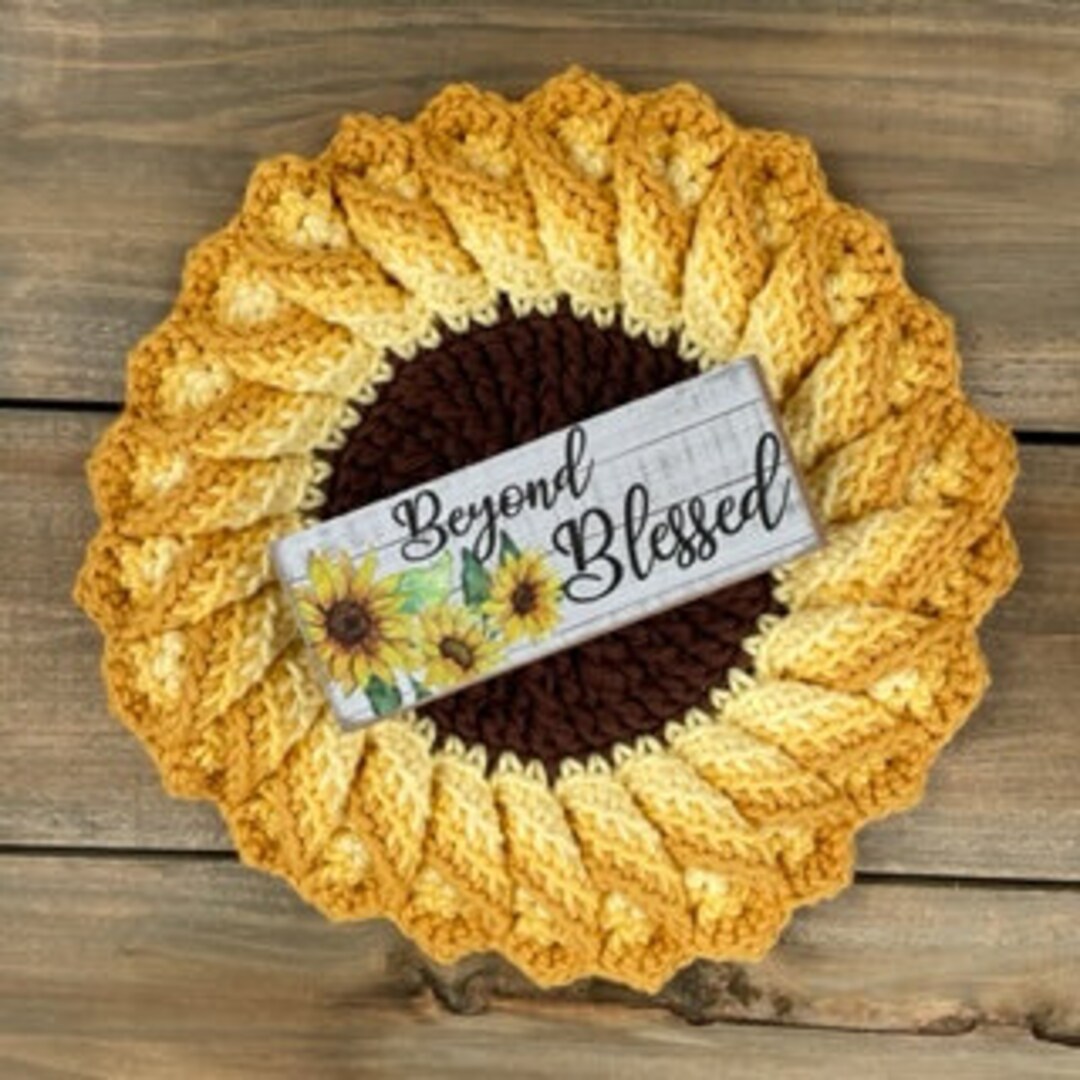 Sunflower Trivet Crochet Pattern - Etsy