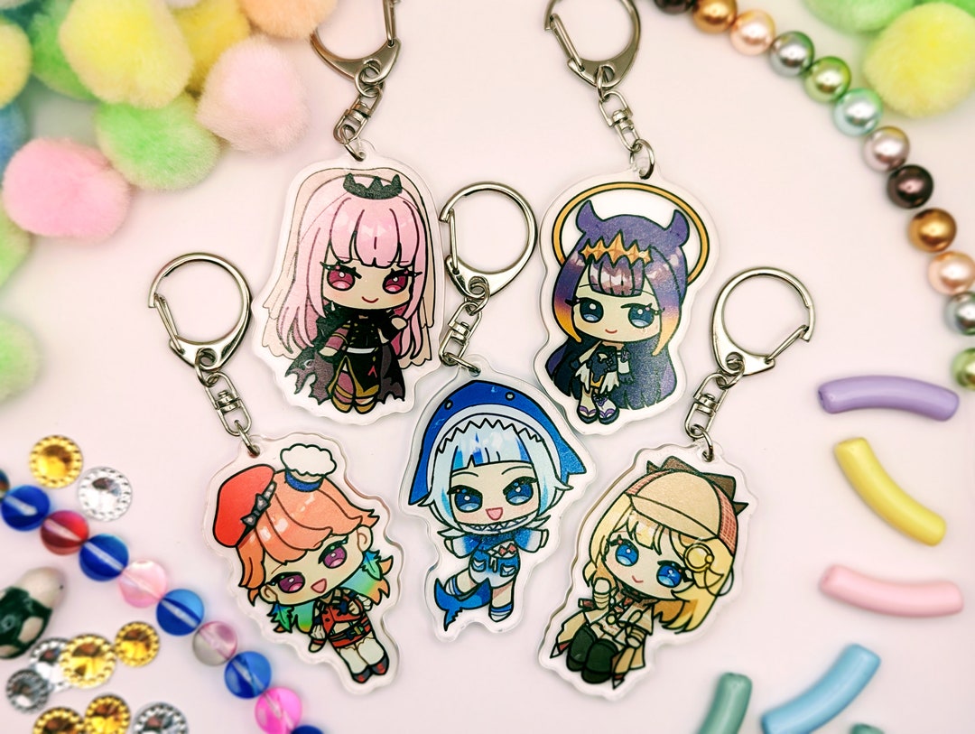 Hololive Myth Vtuber Double-sided Acrylic Charms - Etsy