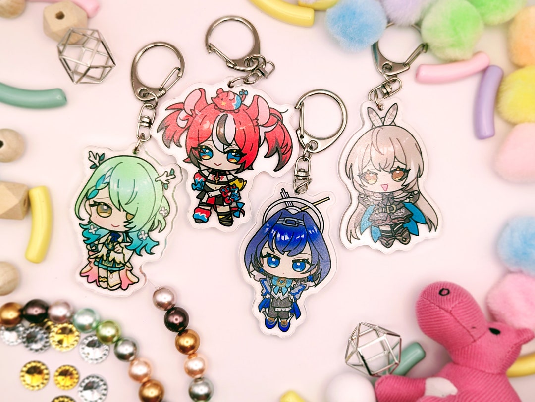 Hololive Council Vtuber Double-sided Acrylic Keychains - Etsy