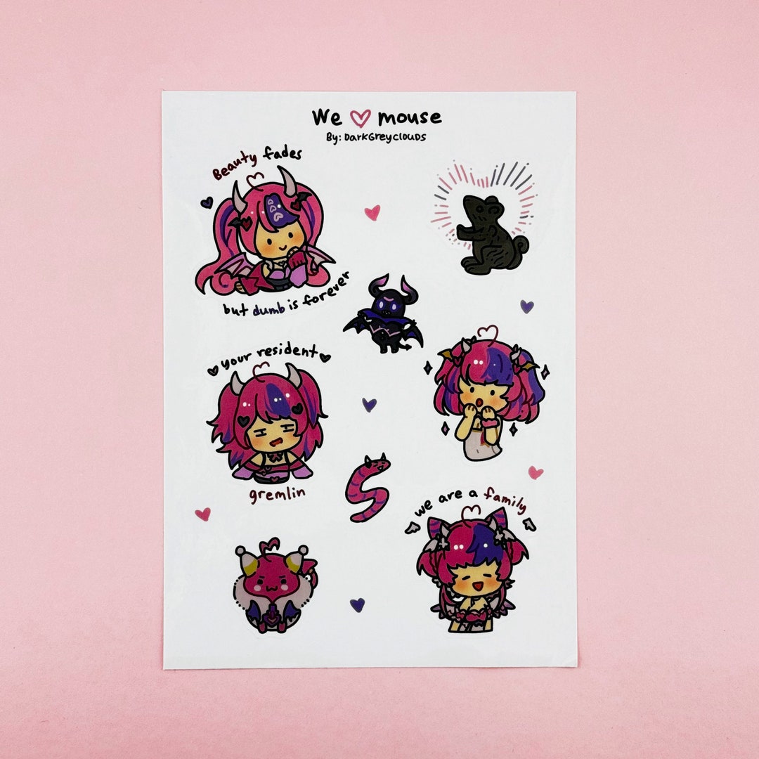 Iron Mouse Indie Vtuber Sticker Sheet - Etsy