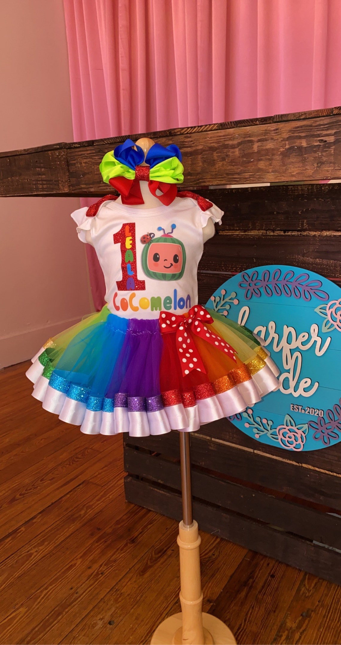Cocomelon Ribbon Tutu Outfit - Etsy