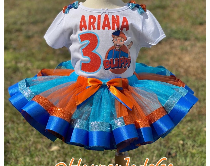 Blippi Ribbon Tutu Outfit - Etsy