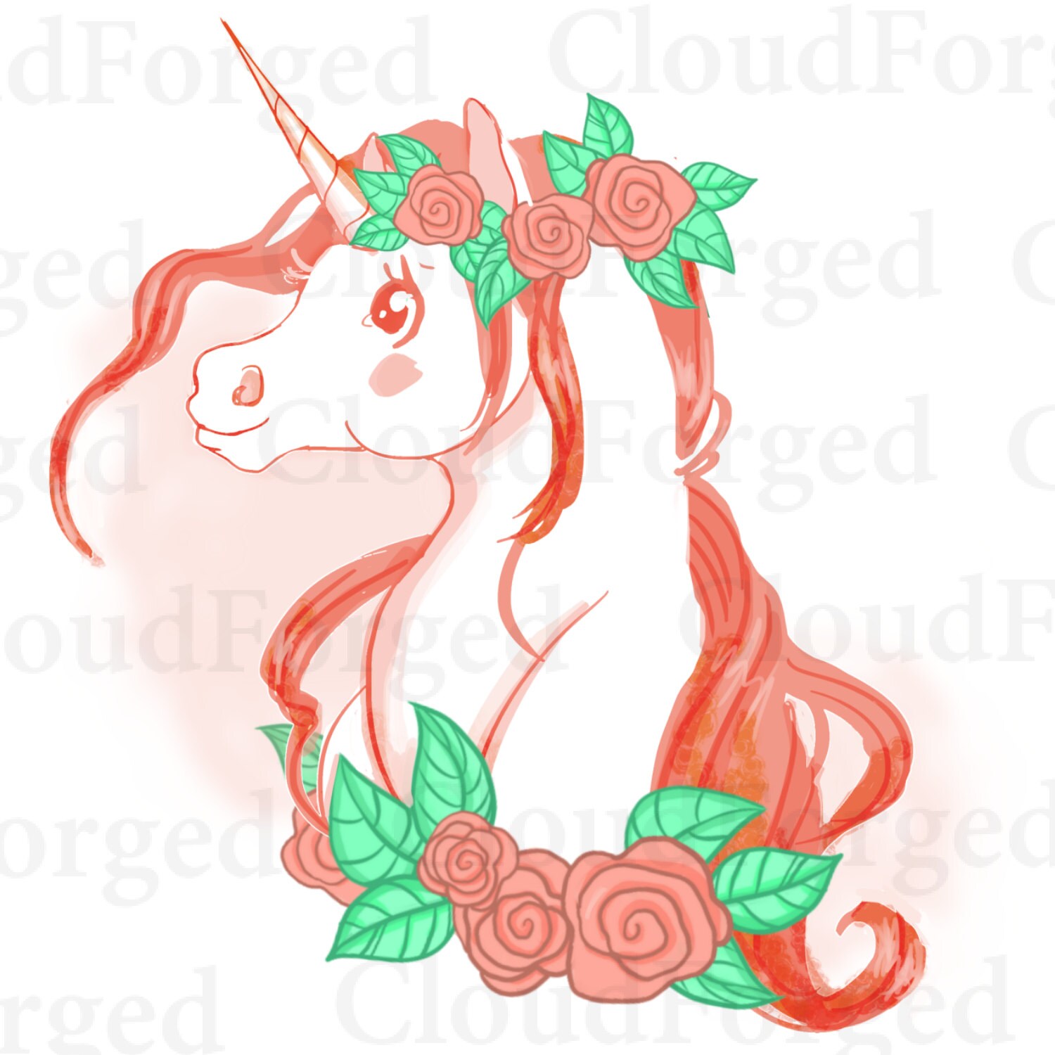 Flower Clipart, Clip Art, Birthday Clipart, Unicorn Clipart, Unicorn ...
