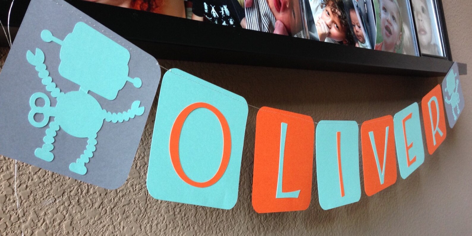 Modern Robot Party Banner Bunting Robot Baby Shower Photo - Etsy