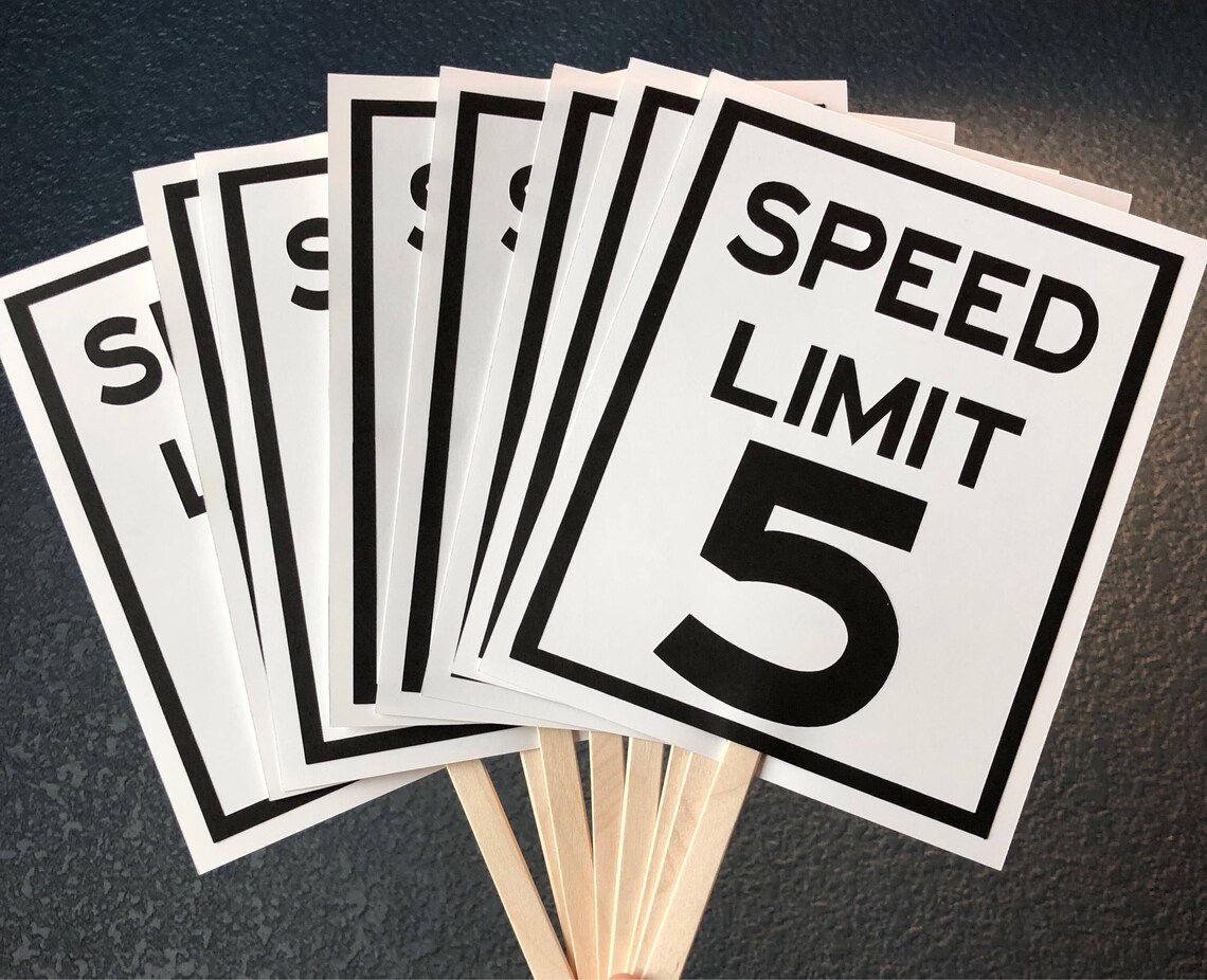 Speed Limit Birthday Signs Traffic Signs Decoration Race | Etsy