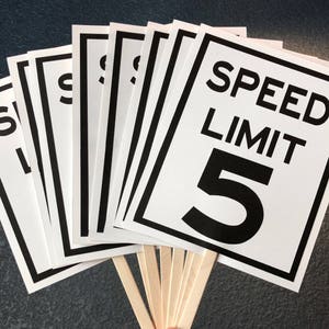 Speed Limit Birthday Signs Traffic Signs Decoration Race Car Party - Etsy