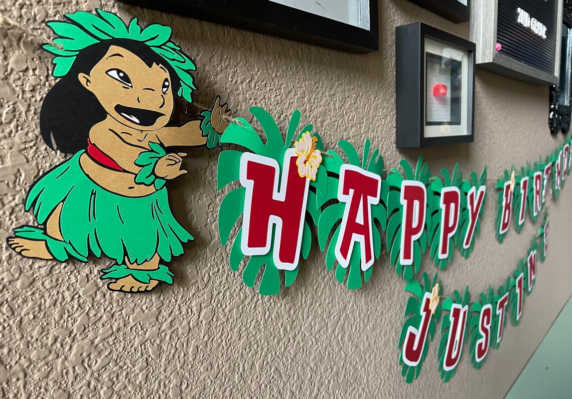 Lilo and Stitch Inspired Banner Lilo and Stitch Birthday Party - Etsy