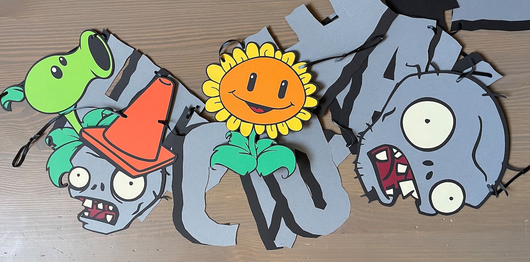 Plants Vs Zombies Inspired Banner PVZ Party Banner - Etsy
