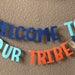 Welcome to Our Tribe Banner Boho Baby Shower Feather Banner - Etsy