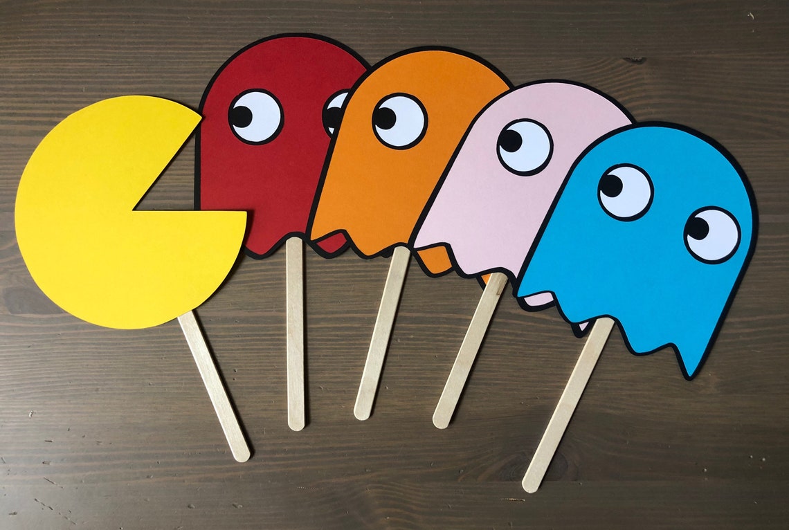 Pac-man Inspired Centerpiece Sticks Pac-man Party - Etsy