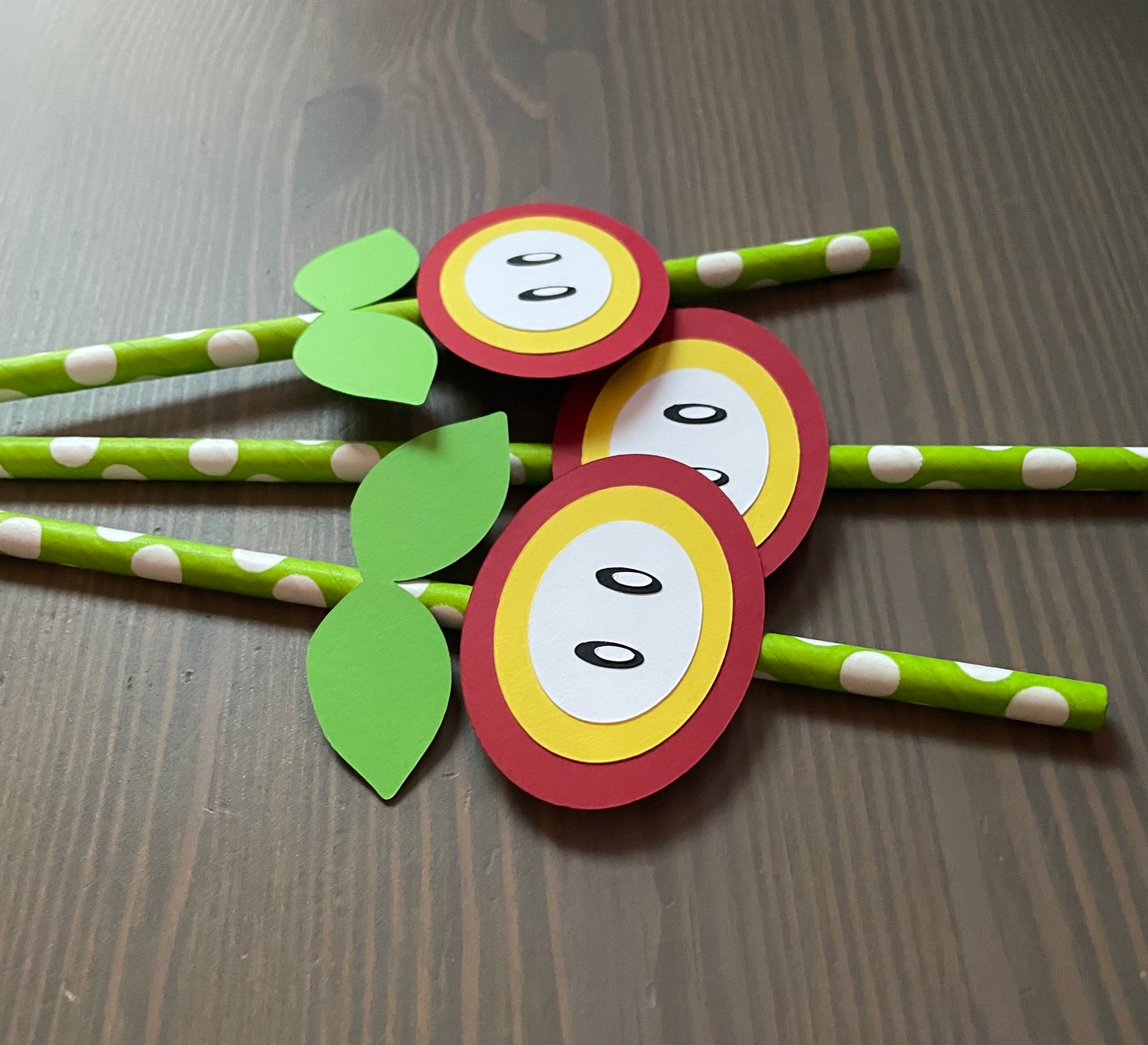 Fire Flower Paper Straws Mario Inspired Party Supplies - Etsy