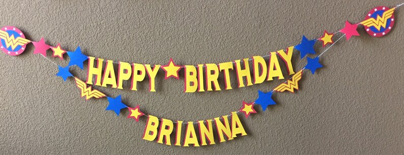 Wonder Woman Inspired Party Banner Justice League Party Wonder - Etsy