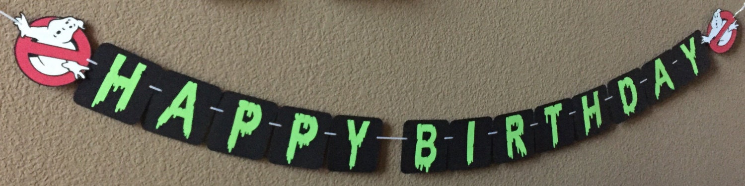 Ghostbusters Inspired Party Banner Ghostbusters Birthday - Etsy