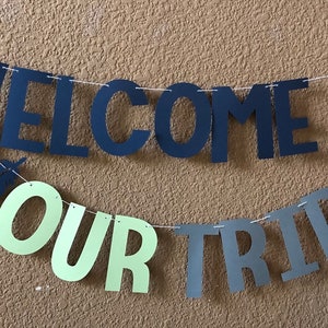 Welcome to Our Tribe Banner Boho Baby Shower Feather Banner - Etsy
