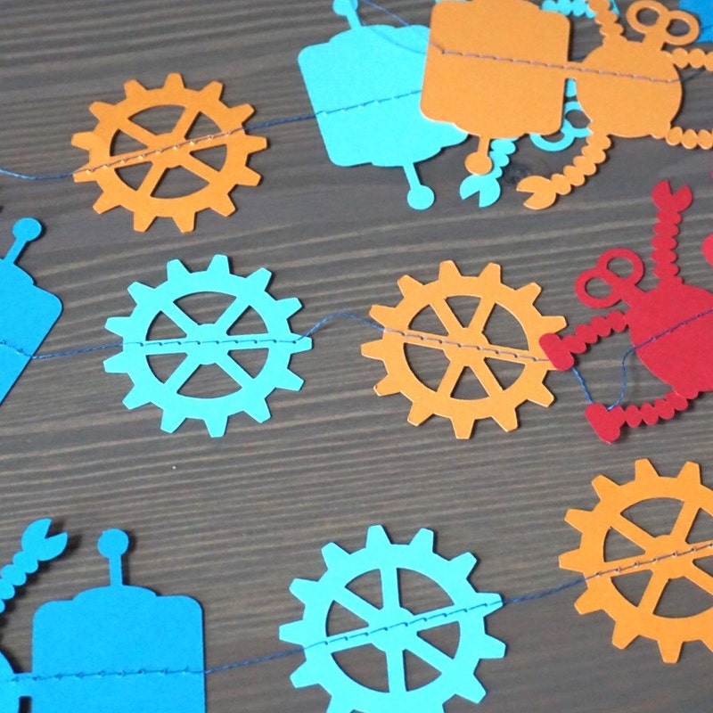 Robot and Gears - Etsy