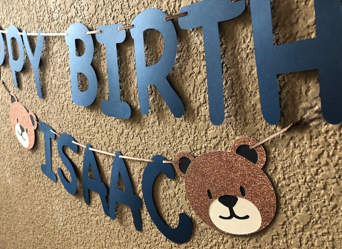 Teddy Bear Party Banner Bear Birthday Banner Teddy Bear Baby Shower - Etsy