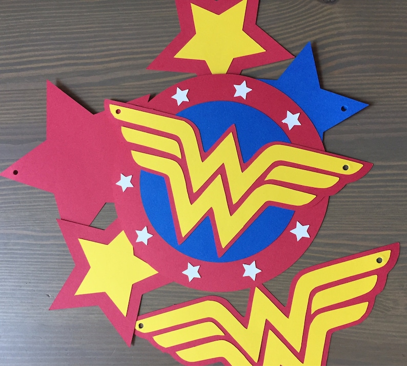 Wonder Woman Inspired Party Banner Justice League Party Wonder - Etsy