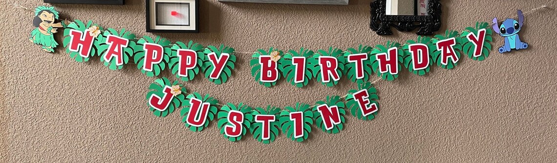 Lilo and Stitch Inspired Banner Lilo and Stitch Birthday Party - Etsy