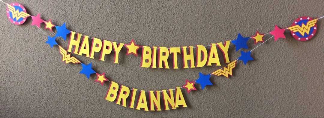 Wonder Woman Inspired Party Banner Justice League Party Wonder Woman ...