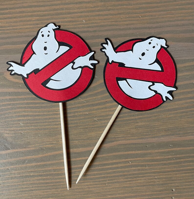 Ghostbusters Inspired Cupcake Toppers Ghostbusters Party Decorations - Etsy