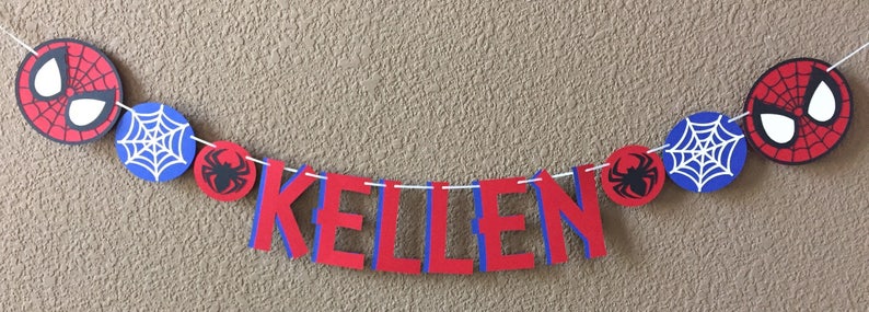 Spider-Man Inspired Party Banner Spiderman Birthday Party | Etsy