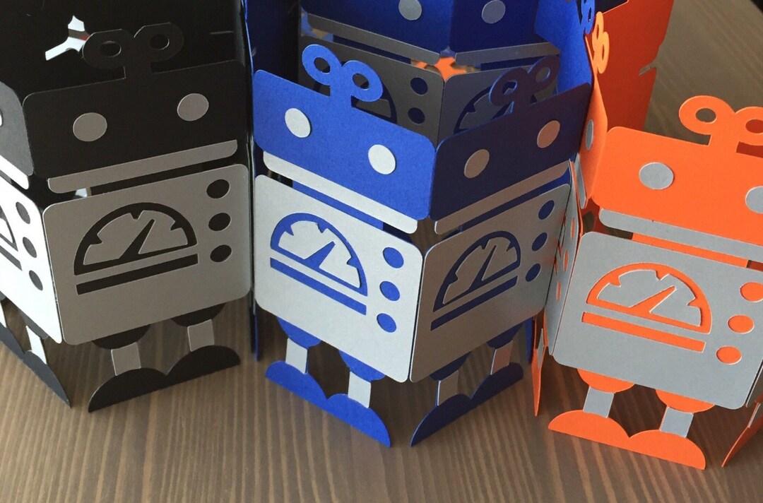 3D Standup Robot Party Decorations - Etsy