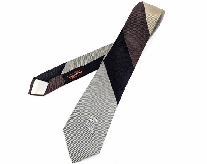 1960s Skinny COUNTESS MARA Tie Men's Vintage Narrow Brown Striped ...