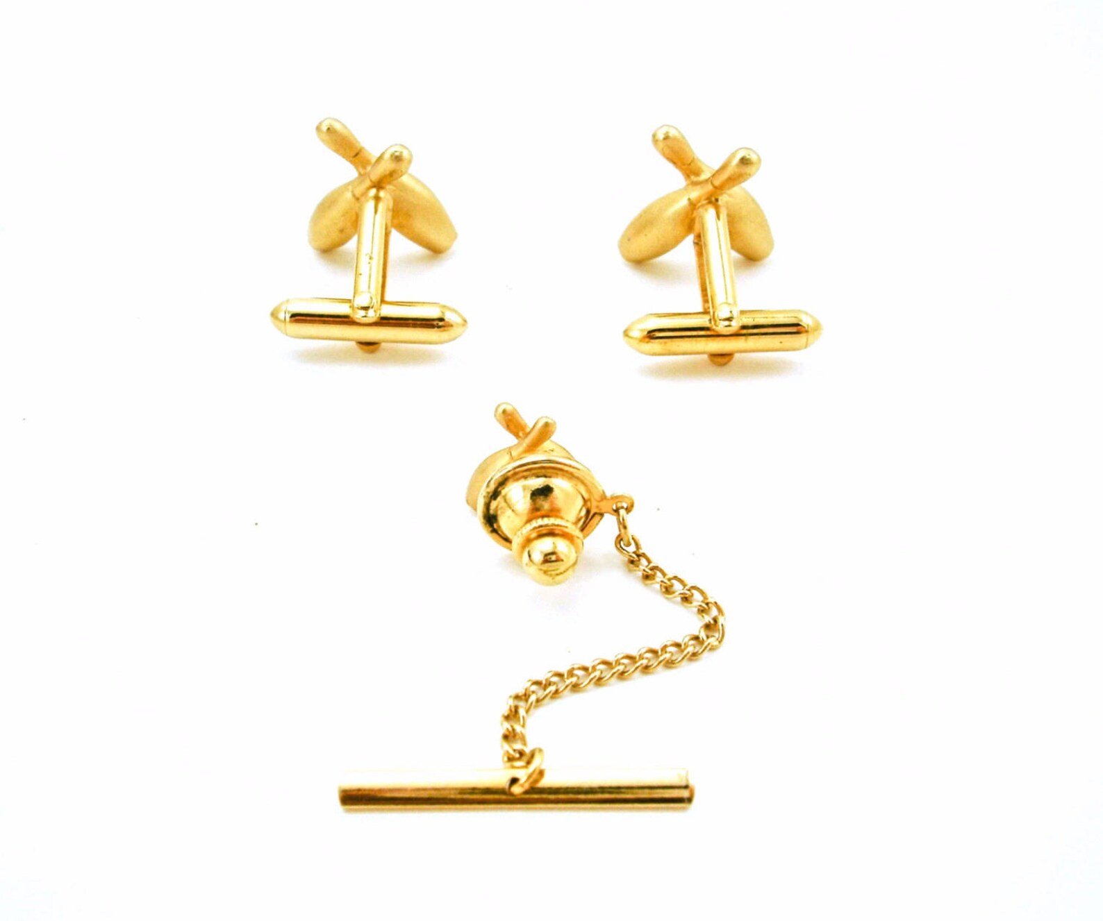 1960s SWANK Bowling Cufflinks & Tie Pin Set Mid Century Modern - Etsy