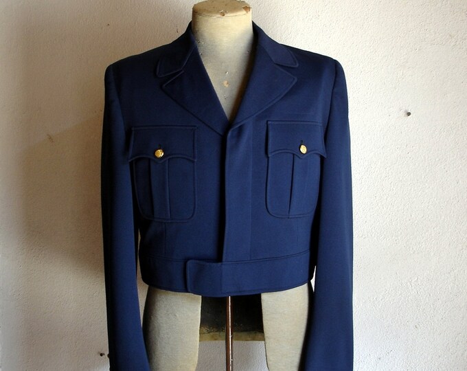 1950s Ike Jacket Navy Blue Eisenhower Jacket Non Military Chauffeur ...