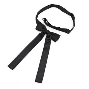 Vintage Black Satin Western Tie Mid Century Cowboy Style Colonel ...