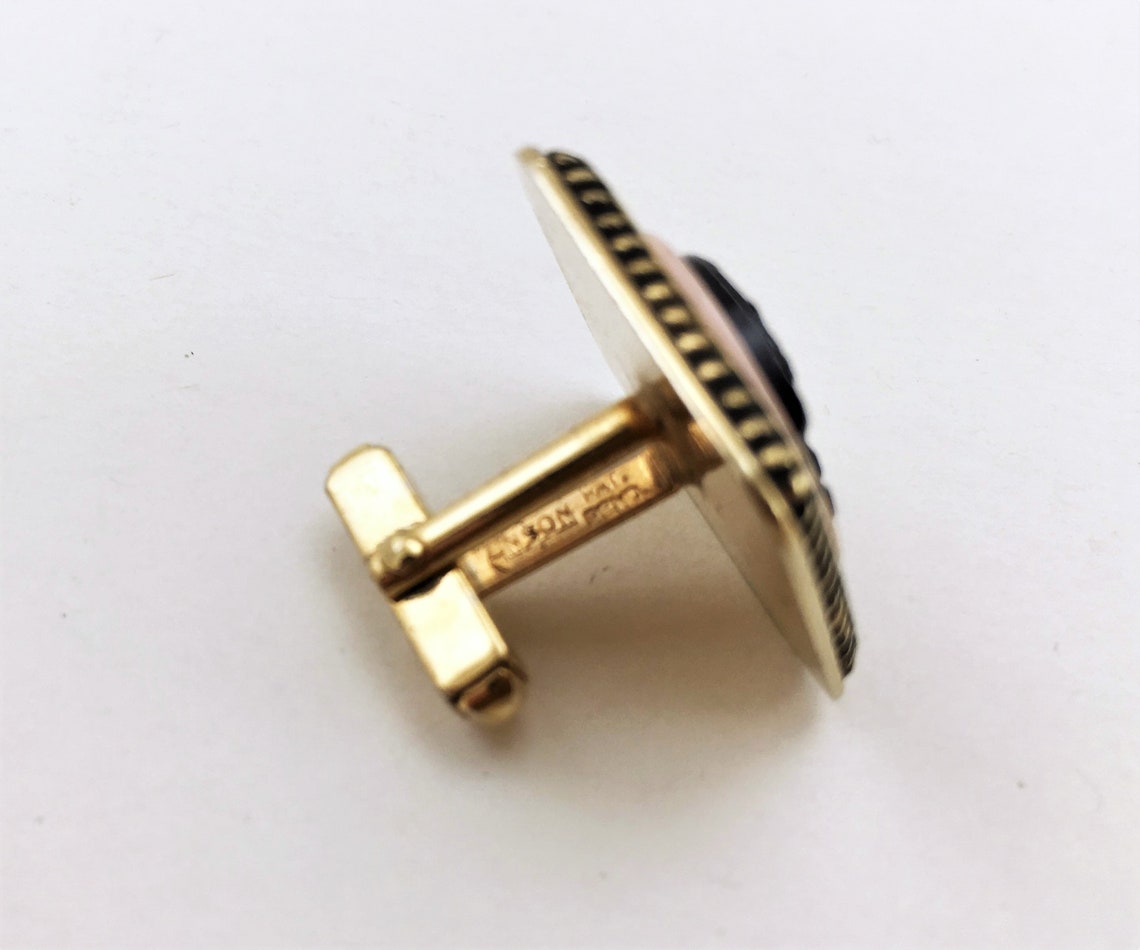 1950s ANSON Horse Cufflinks Large Modernist Mad Men Era Gold | Etsy