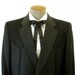Vintage Black Satin Western Tie Mid Century Cowboy Style Colonel ...