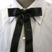 Vintage Black Satin Western Tie Mid Century Cowboy Style Colonel ...