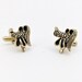 1960s Gold Poodle Cufflinks Men's Vintage Gold Tone Metal Cufflink Set ...