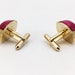 1970s SWANK Gold Cufflinks Men's Vintage Faux Star Ruby Stone & Gold ...