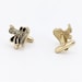 1960s Gold Poodle Cufflinks Men's Vintage Gold Tone Metal Cufflink Set ...