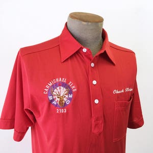 1970s Men's Masonic Shirt Vintage Red Short Sleeve Pullover Shirt From ...